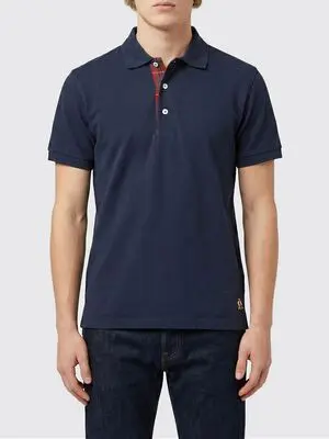 BARACUTA Basic Cotton Polo Shirt Blue