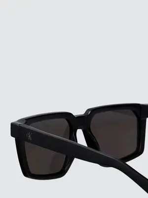 Calvin Klein Rectangular Aviator Acetate Sunglasses