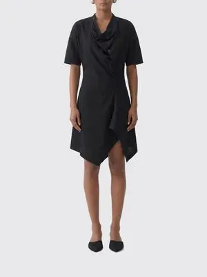 LEMAIRE Asymmetric Cotton Dress - Black