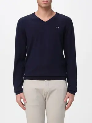 SUN 68 V-neck Pullover - Navy