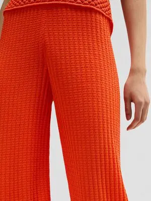 MARGHERITA MACCAPANI Palazzo Cotton Trousers - Orange