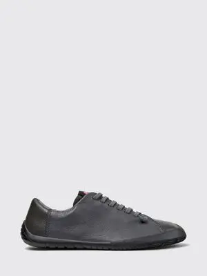 Camper Bi Twins Slip-on Sneakers In Smooth Leather With Elastic Laces - Multicolor