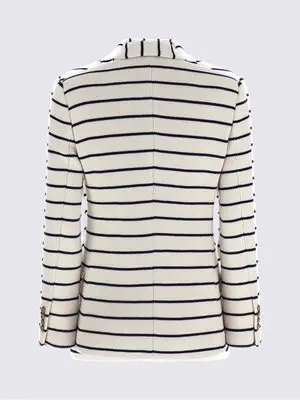 Brunello Cucinelli Striped Cotton Double-breasted Blazer