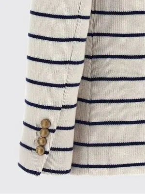 Brunello Cucinelli Striped Cotton Double-breasted Blazer