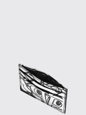 Philipp Plein Smile Calf Leather Card Holder