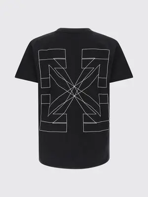 Off-White Cotton Arrow T-shirt - Black