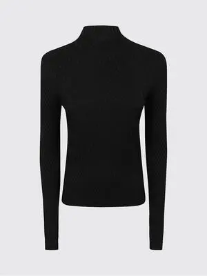 Victoria Beckham Slim Fit Ribbed Merino Wool Turtleneck Sweater
