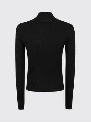 Victoria Beckham Slim Fit Ribbed Merino Wool Turtleneck Sweater
