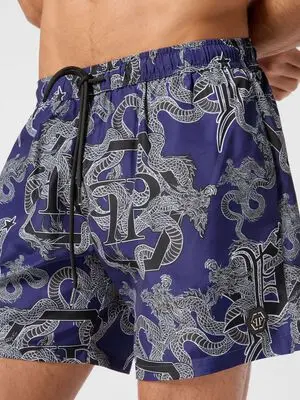 Philipp Plein Printed Polyester Swimsuit