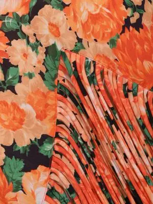 Pinko Floral Print Sheath Midi Dress
