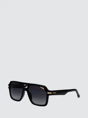 Carrera Eyewear Rectangular Acetate Aviator Sunglasses With Double Bridge - Black