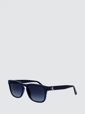 Calvin Klein Aviator Sunglasses In Acetate With Ed Lenses - Blue