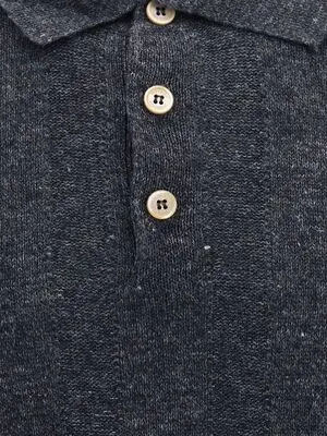 Brunello Cucinelli Cotton Knit Polo Shirt - Black