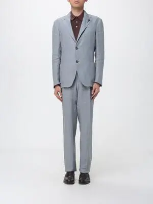 LARDINI Single Breasted Linen Dress - Grey
