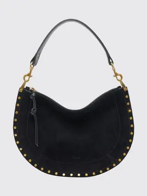 Isabel Marant Étoile Oskan Studded Suede Hobo Bag - Black