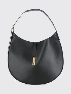 Polo Ralph Lauren Smooth Cowhide Leather Shoulder Bag - Black
