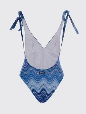 MC2 SAINT BARTH One-piece Swimsuit With Abstract Wave Pattern
