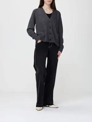 Isabel Marant Étoile Wide Leg Jeans In Cotton Denim - Grey