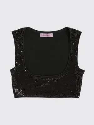 MARGHERITA MACCAPANI Bralette Crop Top In Technical Fabric And Sequins