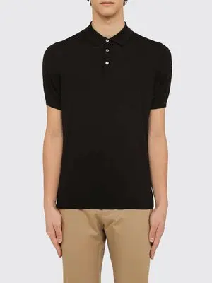 DRUMOHR Cotton Knit Polo Shirt - Black