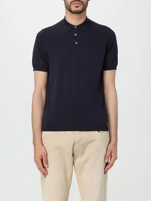 DRUMOHR Cotton Knit Polo Shirt - Blue