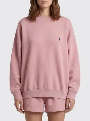 Polo Ralph Lauren Cotton Crew Neck Sweatshirt With Logo - Pink