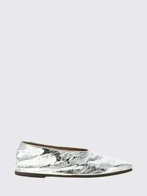 Marsèll Coltellaccio Laminated Leather Ballerinas - Silver