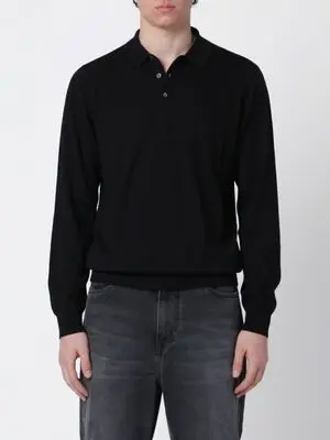 DRUMOHR Cotton Knit Polo Shirt - Black