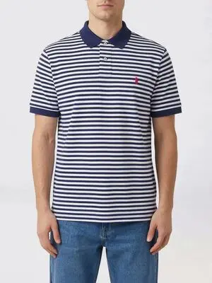 Polo Ralph Lauren Striped Cotton Polo Shirt With Logo - Blue