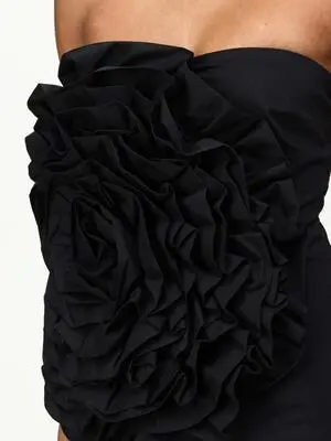 ROTATE BY BIRGER CHRISTENSEN Strapless Dress With Floral Embellishment