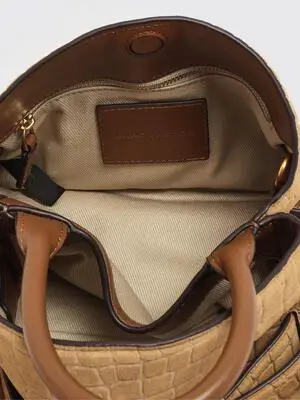Marc Jacobs The Satchel Crocodile Print Suede Bag