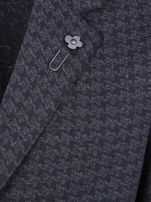 LARDINI Houndstooth Knit Blazer