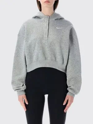 Nike Phoenix Fleece Cotton Blend Sweatshirt - Grey
