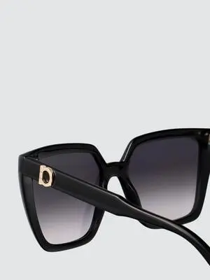 FERRAGAMO Rectangular Cat-eye Acetate Sunglasses With Gancini Logo