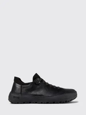 Camper Peu Serra Slip-on Sneakers In Grained Leather With Vibram Sole - Black