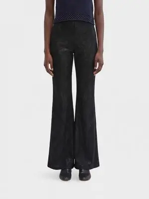 MARGHERITA MACCAPANI Easy Flared Trousers In Organic Cotton Blend
