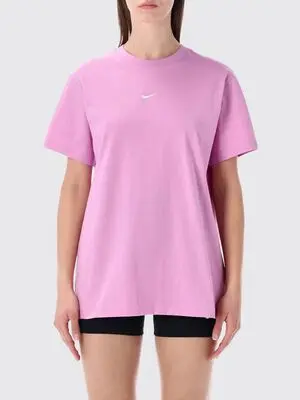 Nike Relaxed Cotton T-shirts With Logo - Fuchsia
