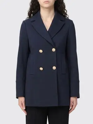 CIRCOLO 1901 Double-breasted Cotton Coat - Blue