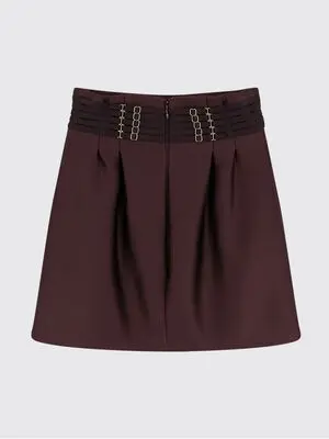 Elisabetta Franchi Polyester Skirt With Webbing - Brown