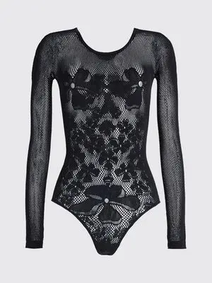 MARGHERITA MACCAPANI Sheer Floral Mesh Bodysuit