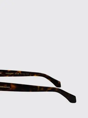 FERRAGAMO Oval Cat-eye Sunglasses In Acetate With Logo Lettering - Brown