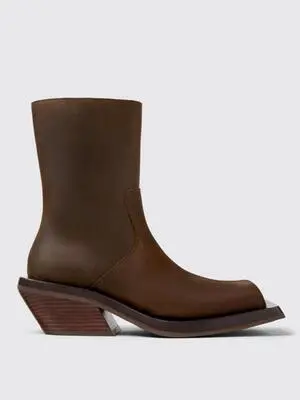 Camper Ankle Boots With Zip Closure - Brown