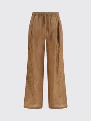 Dolce & Gabbana Pin Cotton Blend Wide Leg Trousers - Striped