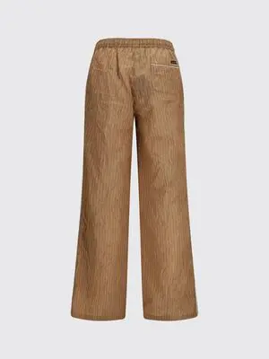 Dolce & Gabbana Pin Cotton Blend Wide Leg Trousers - Striped