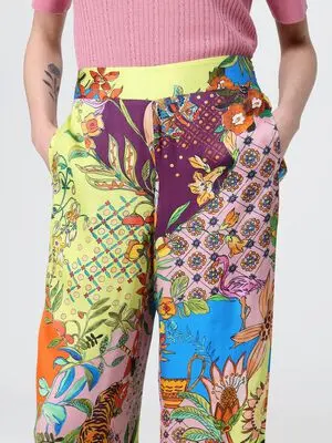 Liu Jo Graphic Print Satin Palazzo Trousers