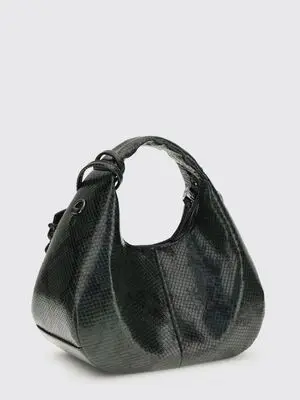 GANNI Recycled Polyester Blend Python Print Hobo Bag