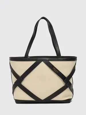 TWINSET Cotton Canvas Bag - Pearl