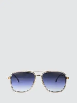 Carrera Eyewear Rectangular Metal Aviator Sunglasses With Double Bridge - Grey