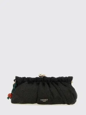 TWINSET Raffia Clutch - Black