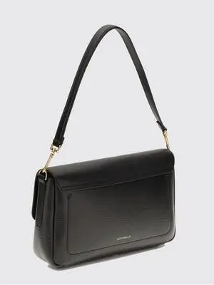 COCCINELLE Shoulder Bag With Gold Tone Clasp - Black